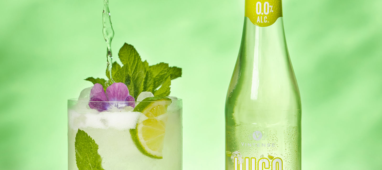 Mocktail Hugo, ready-to-drink non-alcoholic cocktail - Vintense