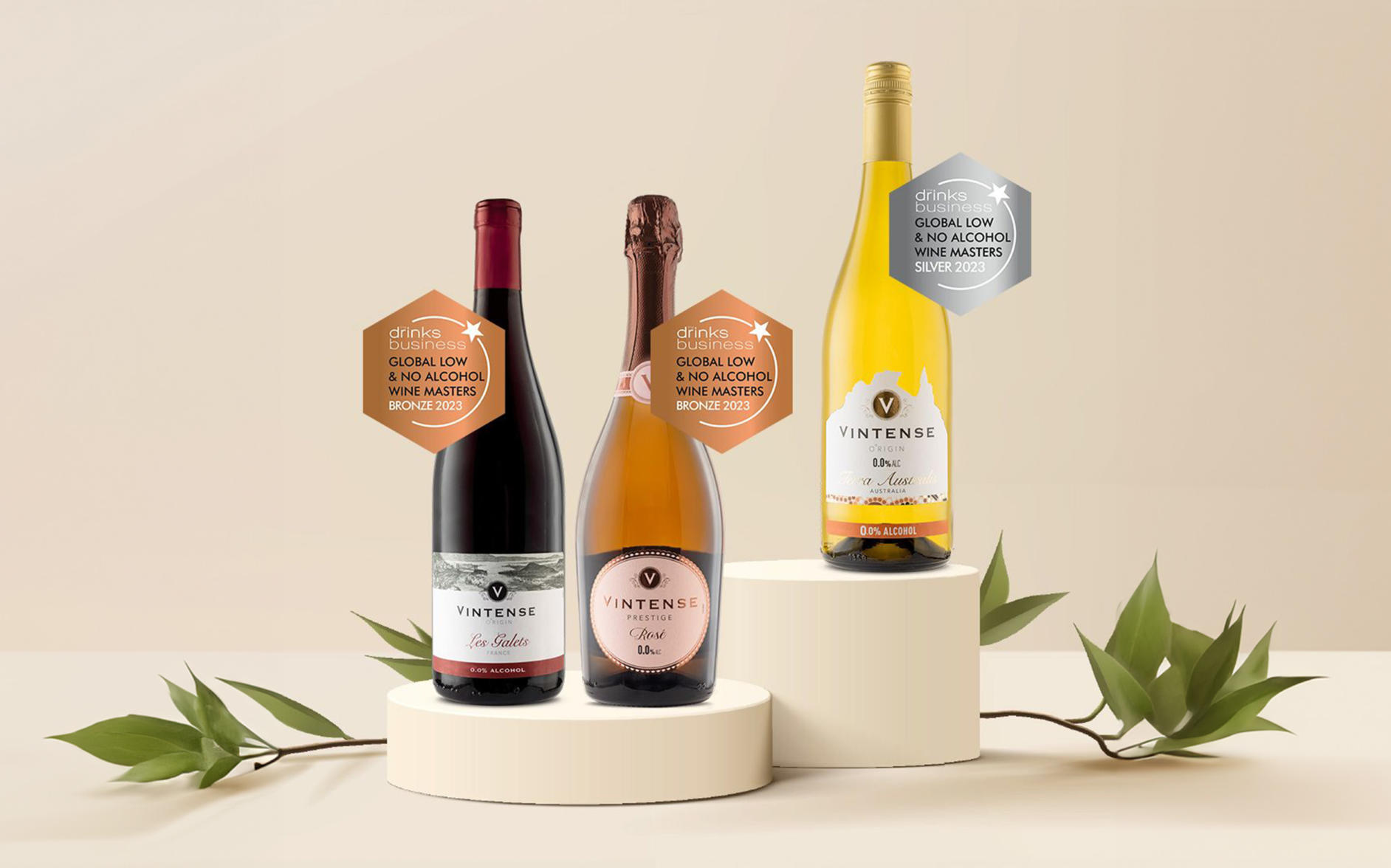 3 medals at the Global Low & No Alcohol Wine Masters 2023 - Vintense